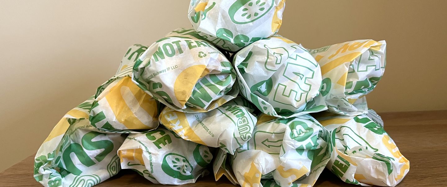 Subway Sandwich Paper