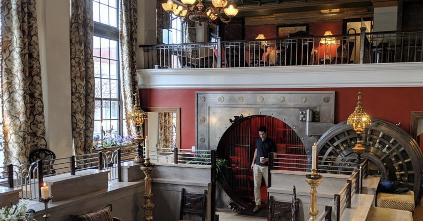 What Old Banks Are Being Used For Now | Hotels, Restaurants, Bookstore ...