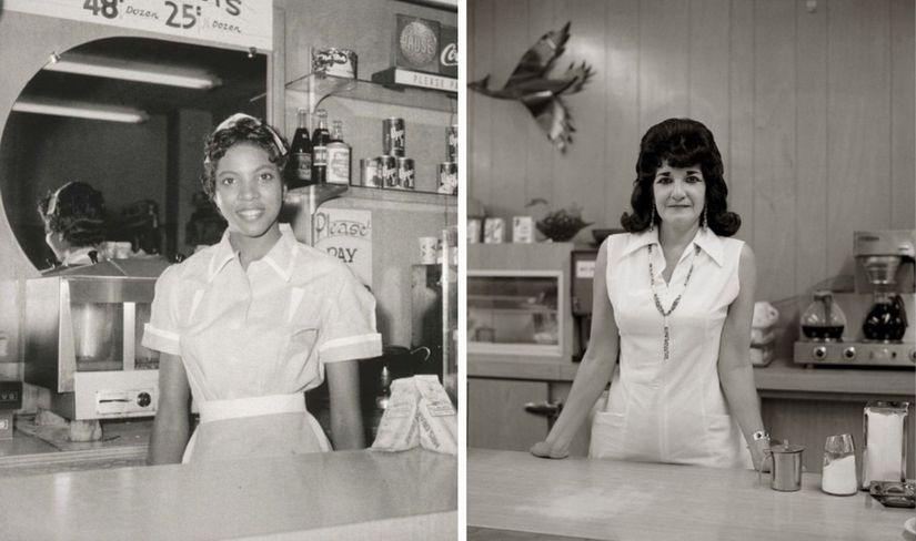 15 Vintage Photos of Retro Diner Waitress Uniforms We Absolutely Love